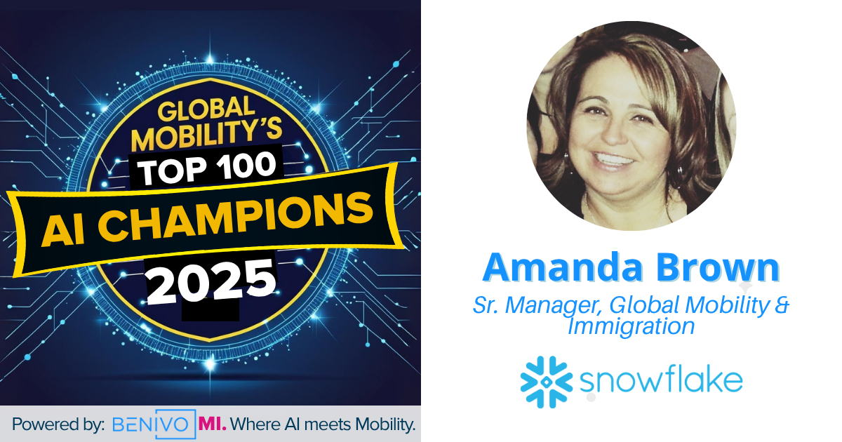 Amanda Brown | Global Mobility Top 100 AI Champions | The View From The Top